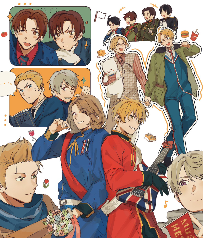 Safebooru - +++ ... 6+boys ahoge america (hetalia) austria (hetalia ...