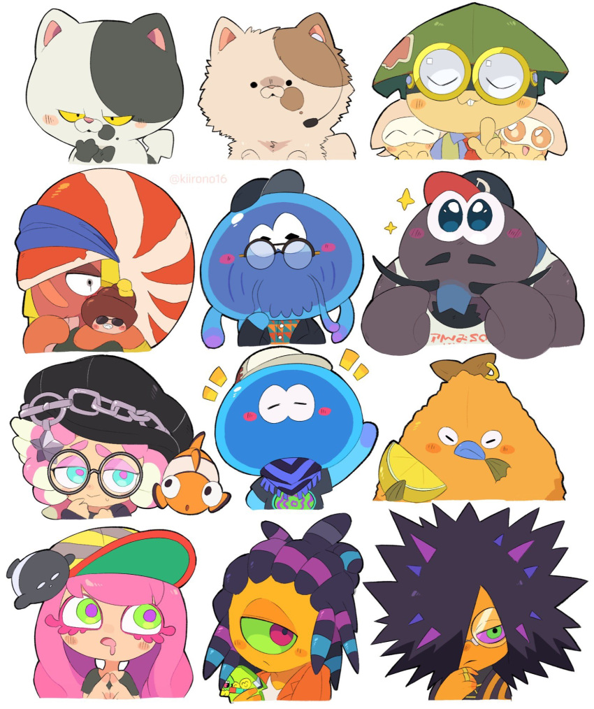 Safebooru - animal annie (splatoon) baseball cap blush stickers food ...
