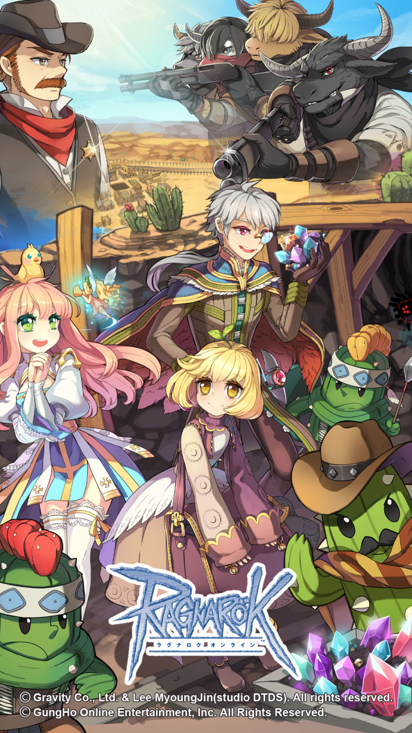 Safebooru - 2girls 6+boys alchemist (ragnarok online) animal ears ...