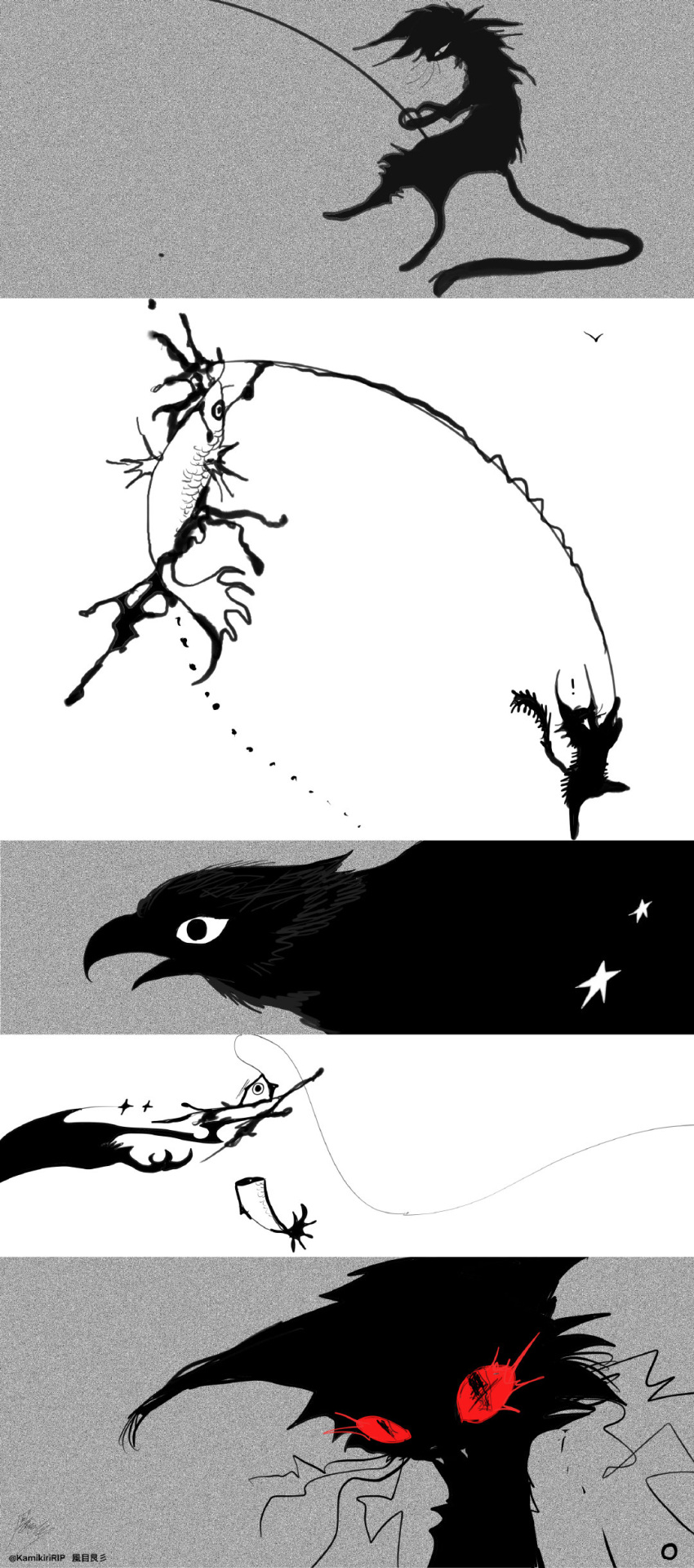 Safebooru - absurdres animal animal focus bird black cat black fur cat ...