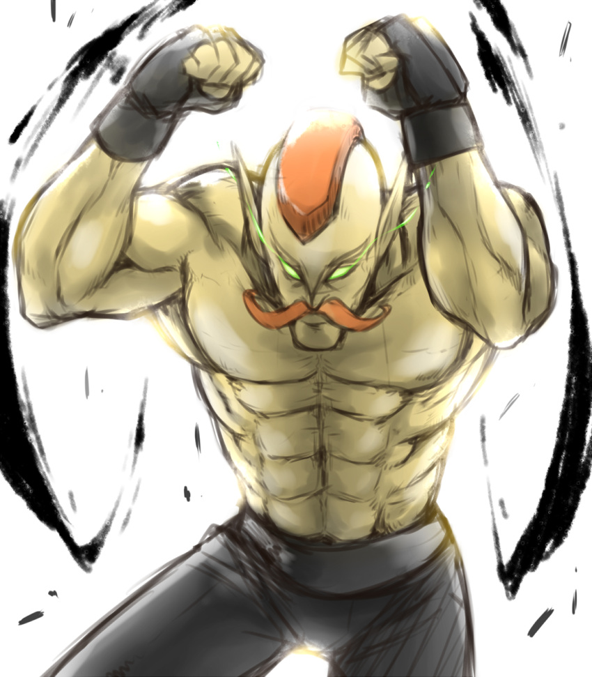 Safebooru - 1boy abs arakawa tarou beard black gloves black pants ...