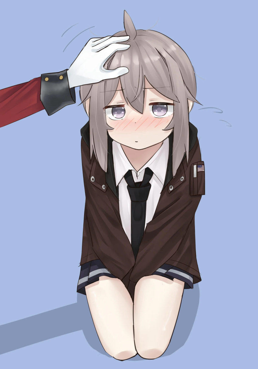 Safebooru - 1boy 1girl commander (girls frontline) girls frontline headpat m200 (girls ...