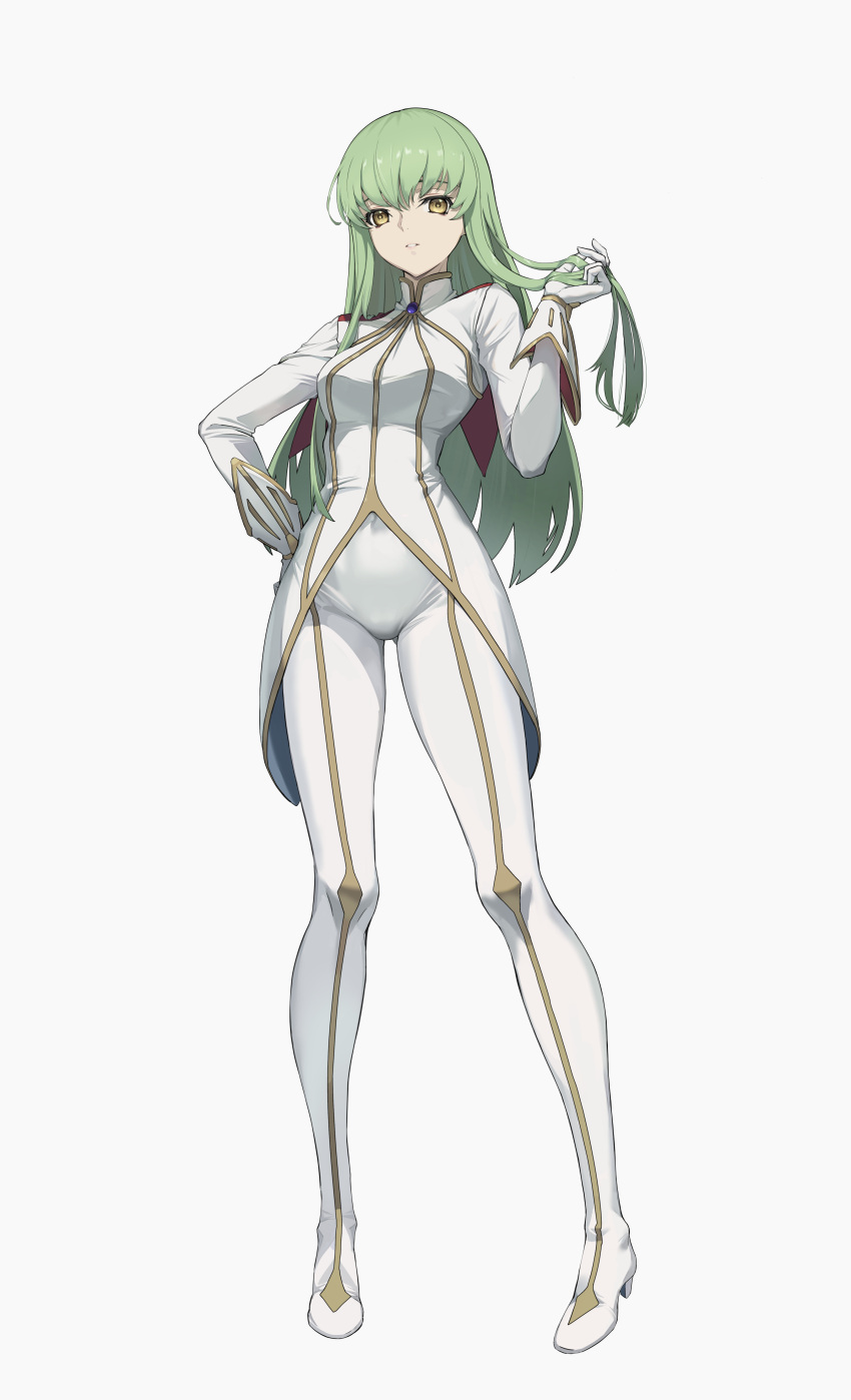 Safebooru - 1girl absurdres bodysuit breasts c.c. code geass covered navel full body gloves gold ...