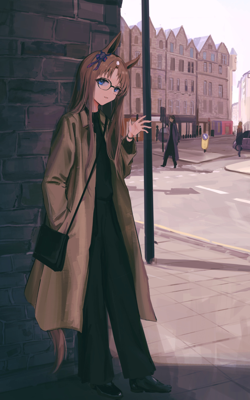 Safebooru - 1girl absurdres alternate costume animal ears bag ...