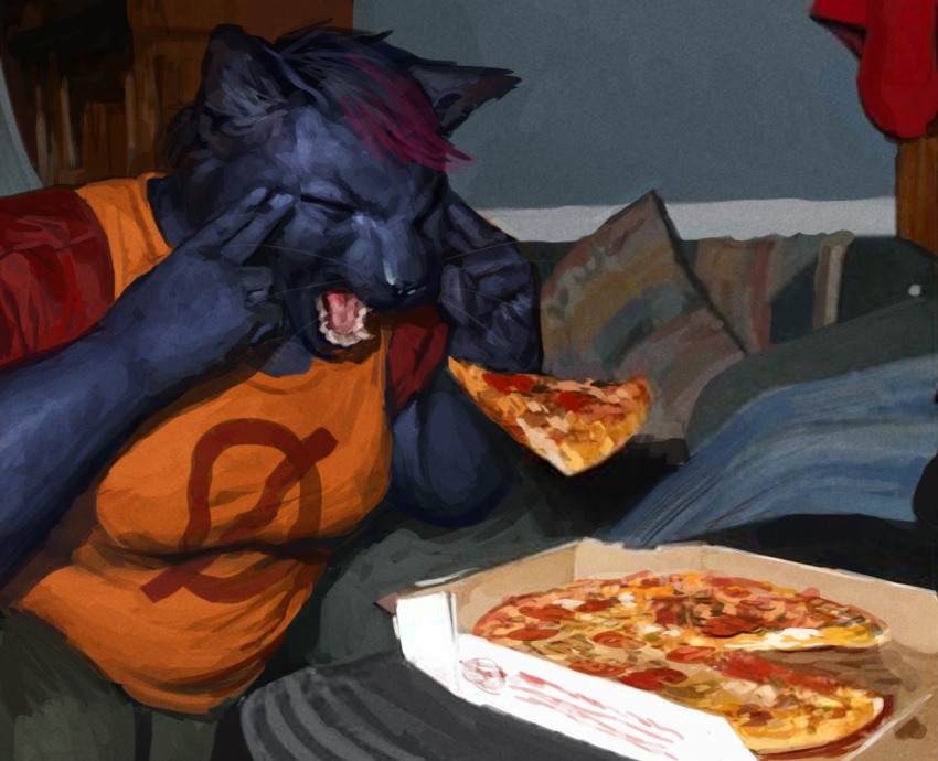 Safebooru - 1girl finger to head floating food furry levitation mae ...