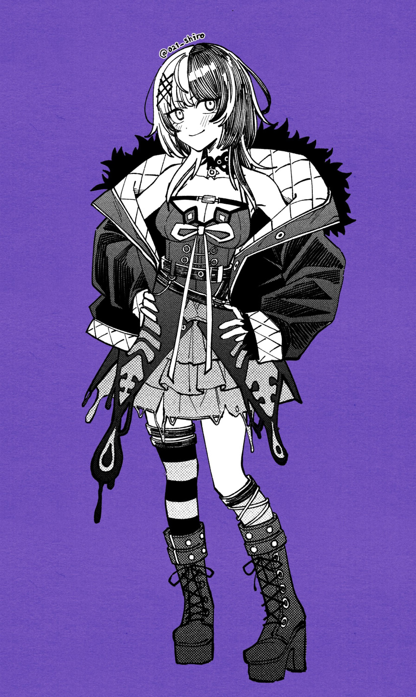 Safebooru 021 Shiro 1girl Absurdres Artist Name Asymmetrical Legwear 7244