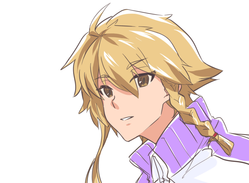 Safebooru - 1girl ahoge braid braided sidelock brown eyes brown hair ...