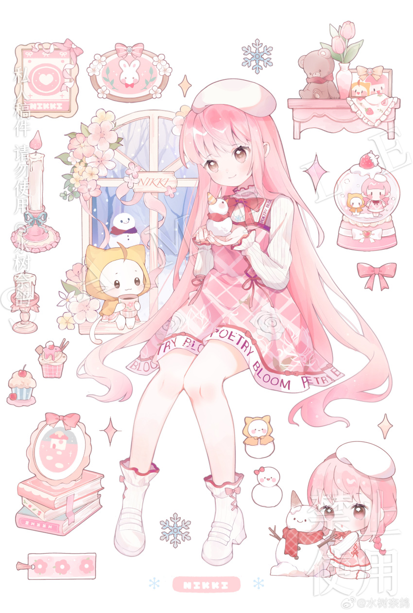 Safebooru - 1girl :3 :o absurdres ahoge animal bare legs bare tree ...