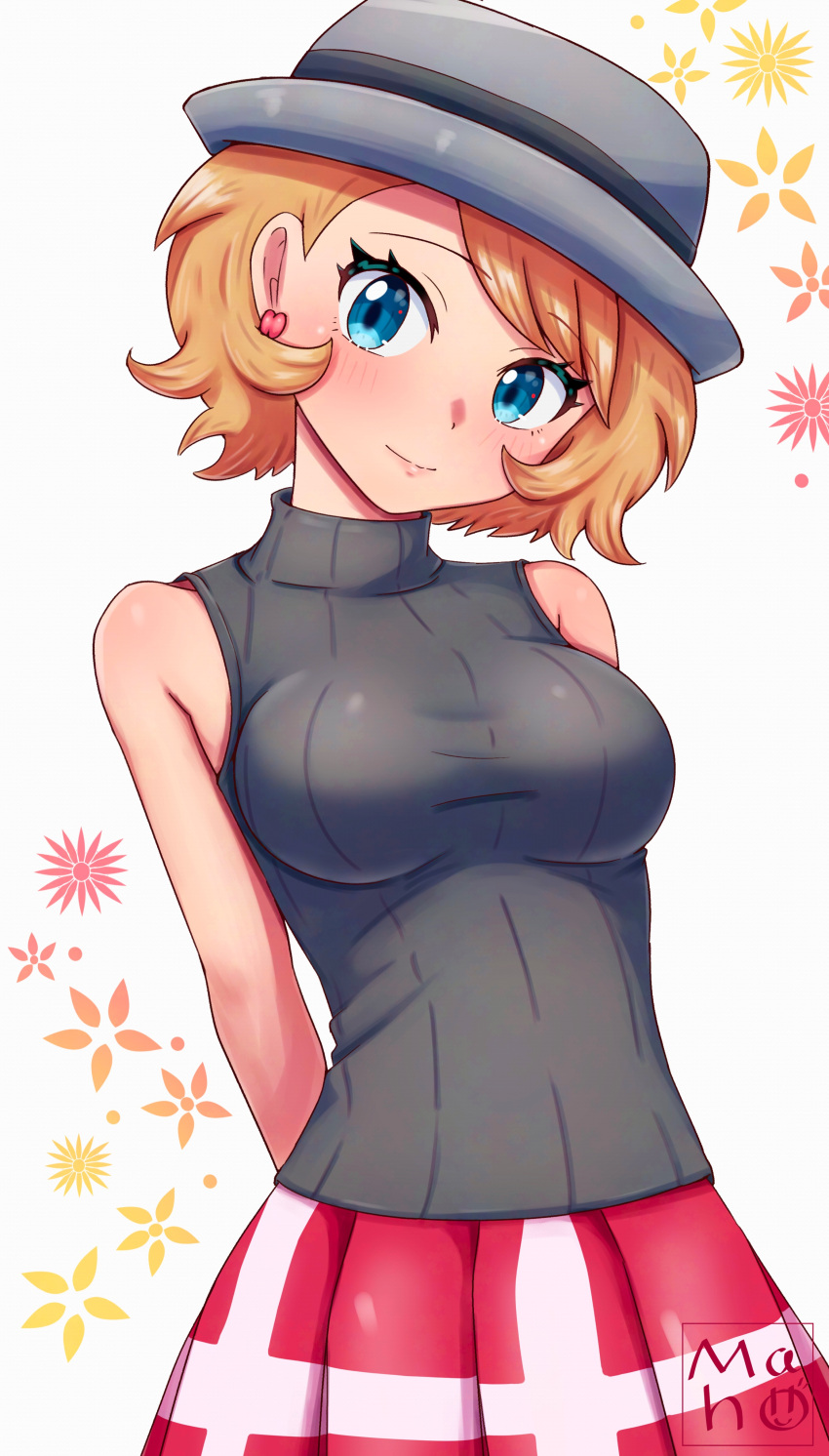 Safebooru - 1girl absurdres blonde hair blue eyes blush breasts closed ...