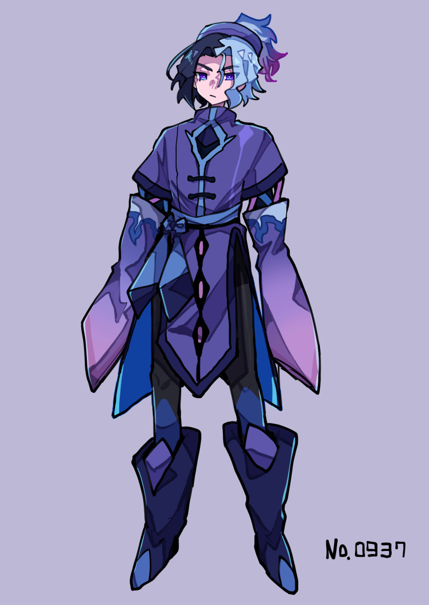 Safebooru - 1boy amethio (pokemon) black hair black pants blue sash ...