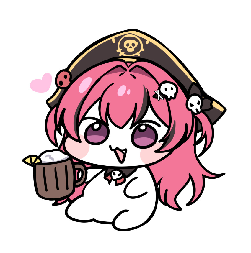 Safebooru - :3 alcohol beer blush cup detached collar doro (nikke) fang ...