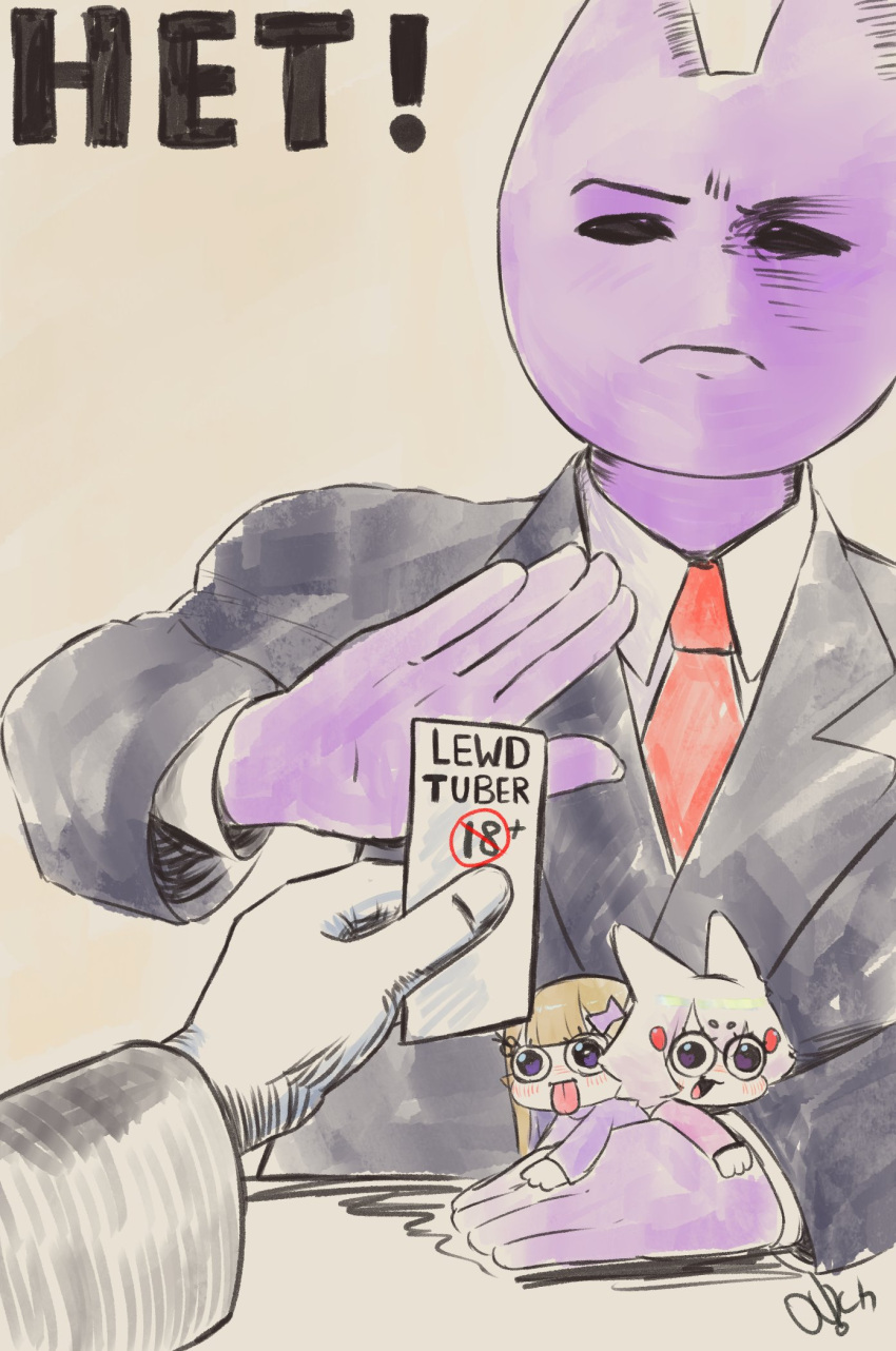 Safebooru - 1boy 1other 2girls amanogawa shiina animal ears black eyes ...