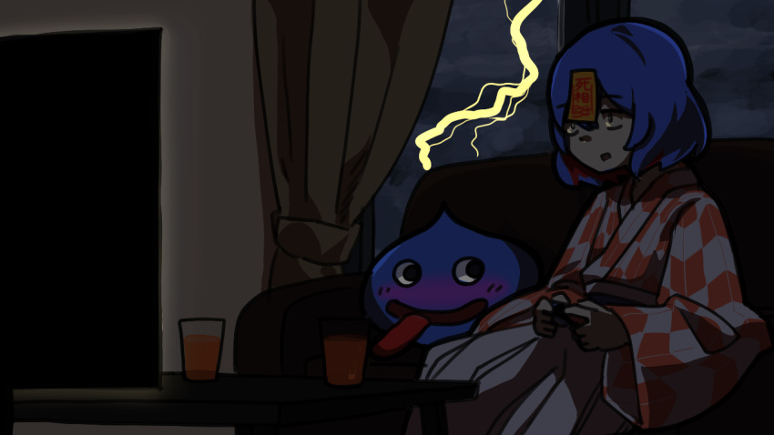 Safebooru - 1girl azuki aisu ranmaru blue hair blush colored inner hair ...