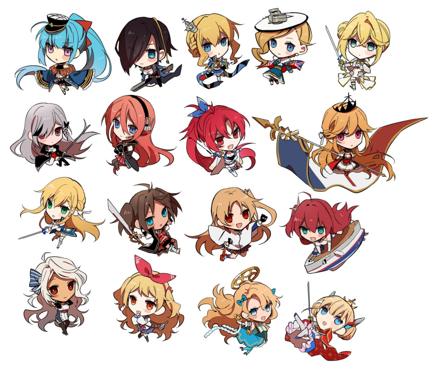 Safebooru - 6+girls amazuki jou arethusa (azur lane) ark royal (azur ...