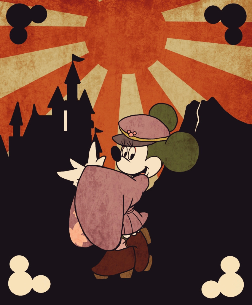 Safebooru - 1girl bow cosplay disney eyelashes from side full body ...