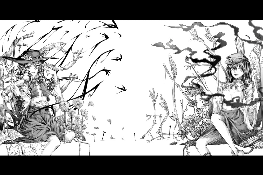 Safebooru - 1256310514 2girls absurdres barefoot cabbie hat collared ...