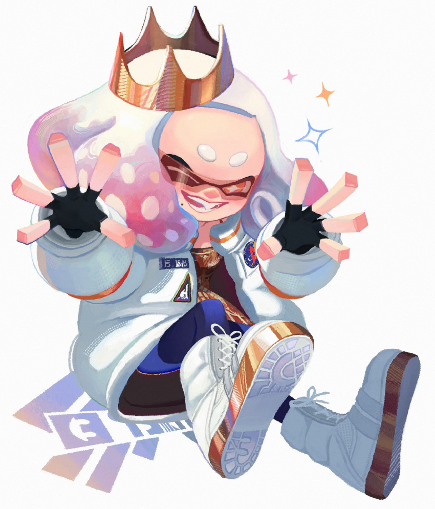 Safebooru - 1girl black gloves blunt bangs boots bright pupils ...