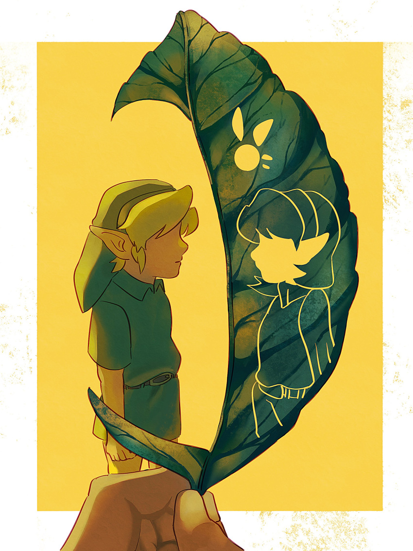 Safebooru - 1boy absurdres blonde hair green hat green tunic hat ...