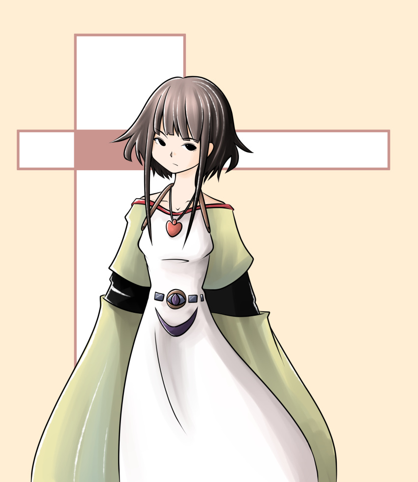 Safebooru - 1girl absurdres black eyes breasts brown hair closed mouth ...