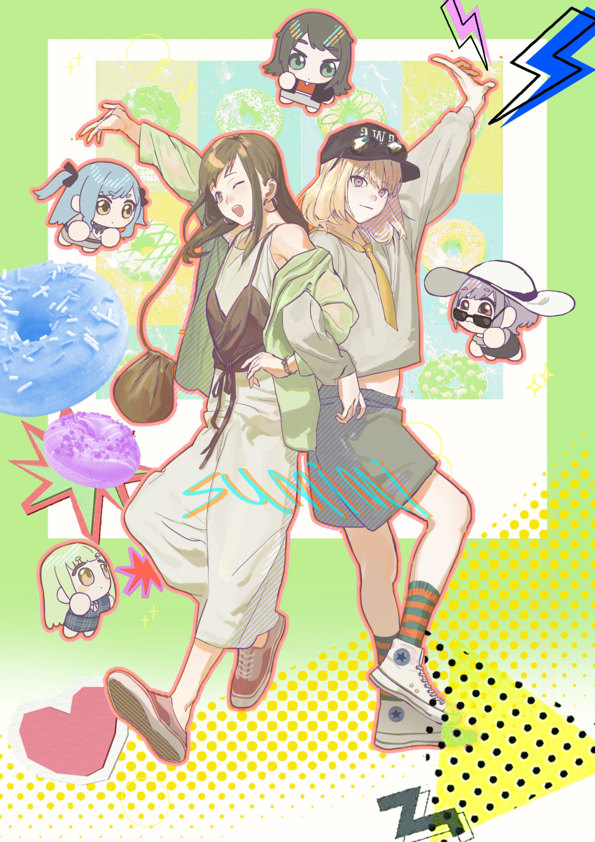 Safebooru - 6+girls ;d absurdres arm up ave mujica (bang dream!) bang dream! bang dream! it's ...