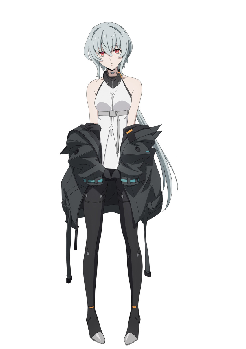 Safebooru - 1girl belt bob cut bodysuit boots full body grey hair high ...