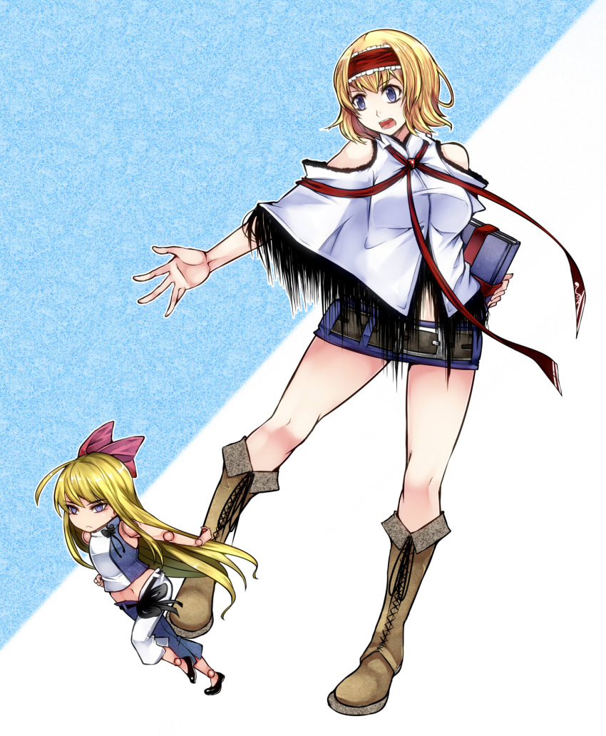 Safebooru - 1girl alice margatroid alternate costume aoshima belt blonde hair blue eyes book ...