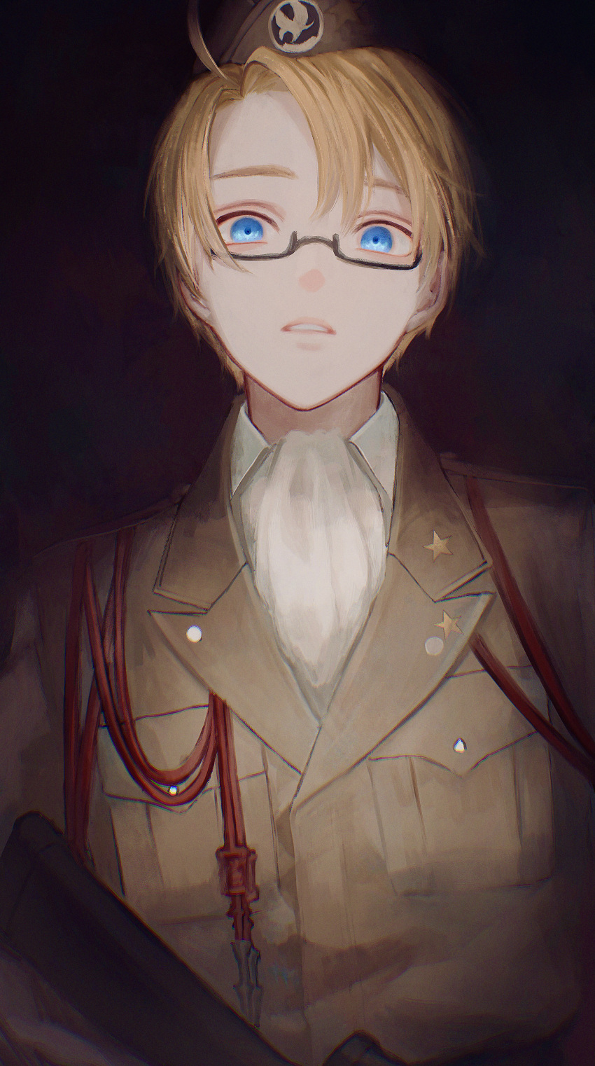 Safebooru - 1boy absurdres ahoge america (hetalia) ascot axis powers hetalia belt black-framed ...