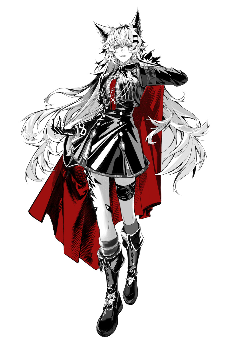 Safebooru - 1girl absurdres animal ears arknights bolo tie boots cape ...