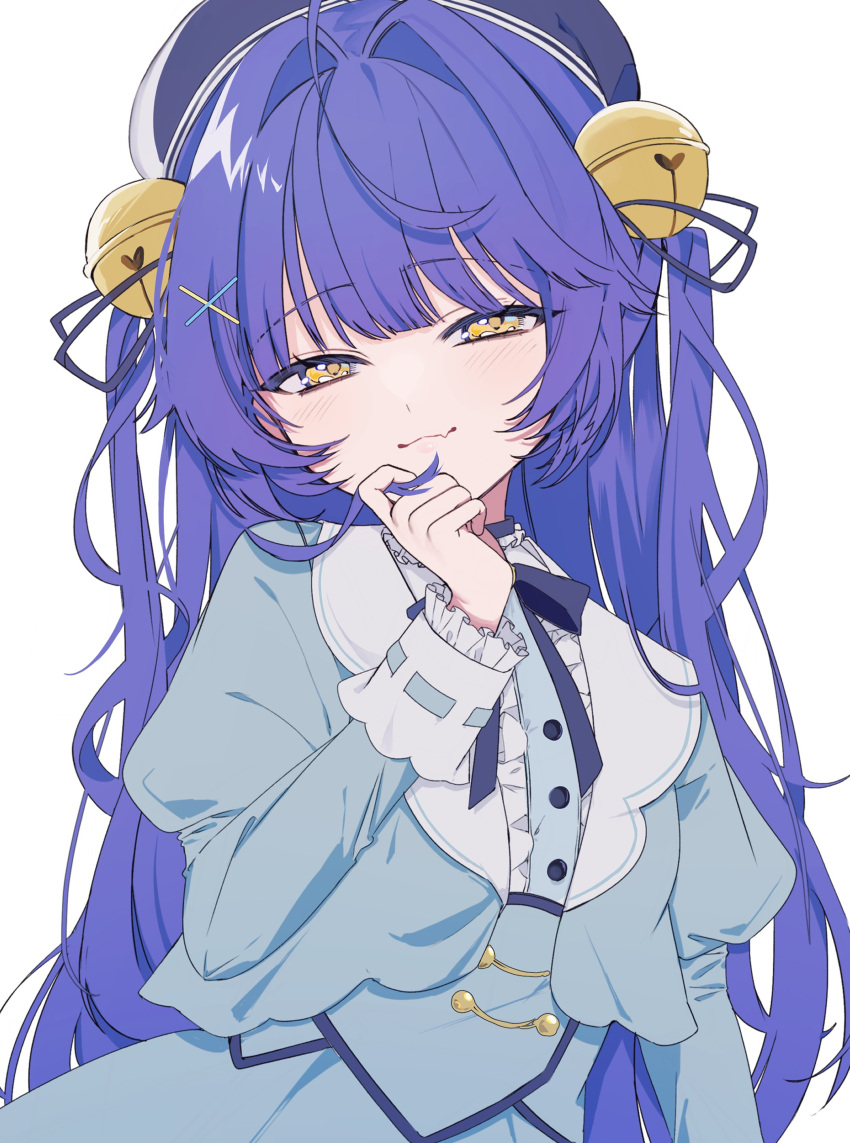 Safebooru - 1girl absurdres amamiya kokoro amamiya kokoro (1st costume) bell beret blue dress ...