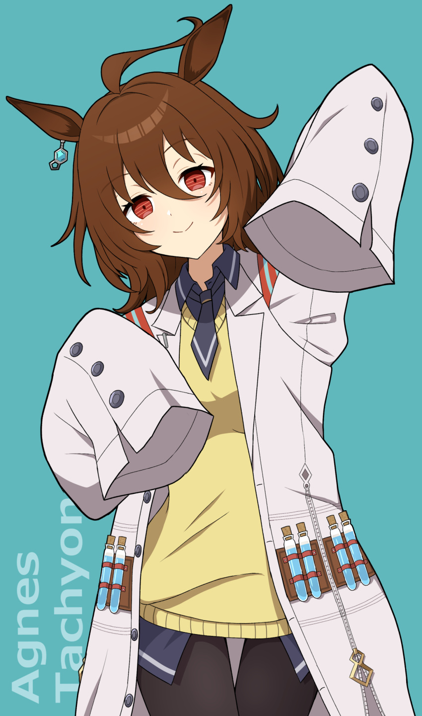 Safebooru - 1girl absurdres agnes tachyon (umamusume) ahoge animal ears aqua background black ...