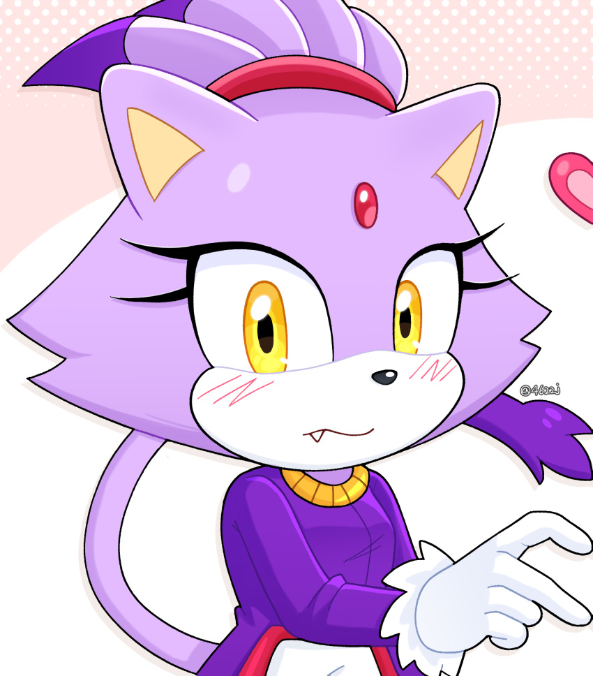 Safebooru - 1girl animal ears blaze the cat blush cat ears cat girl cat tail closed mouth coat ...