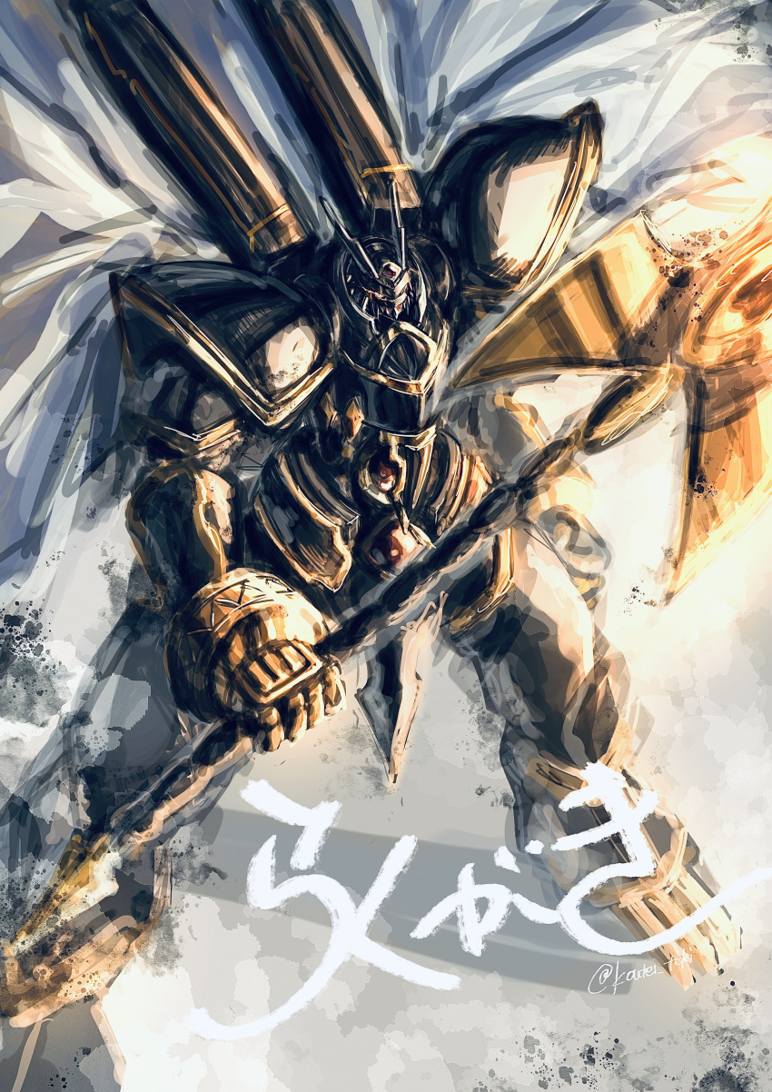 Safebooru - absurdres alphamon alphamon ouryuuken armor black armor ...