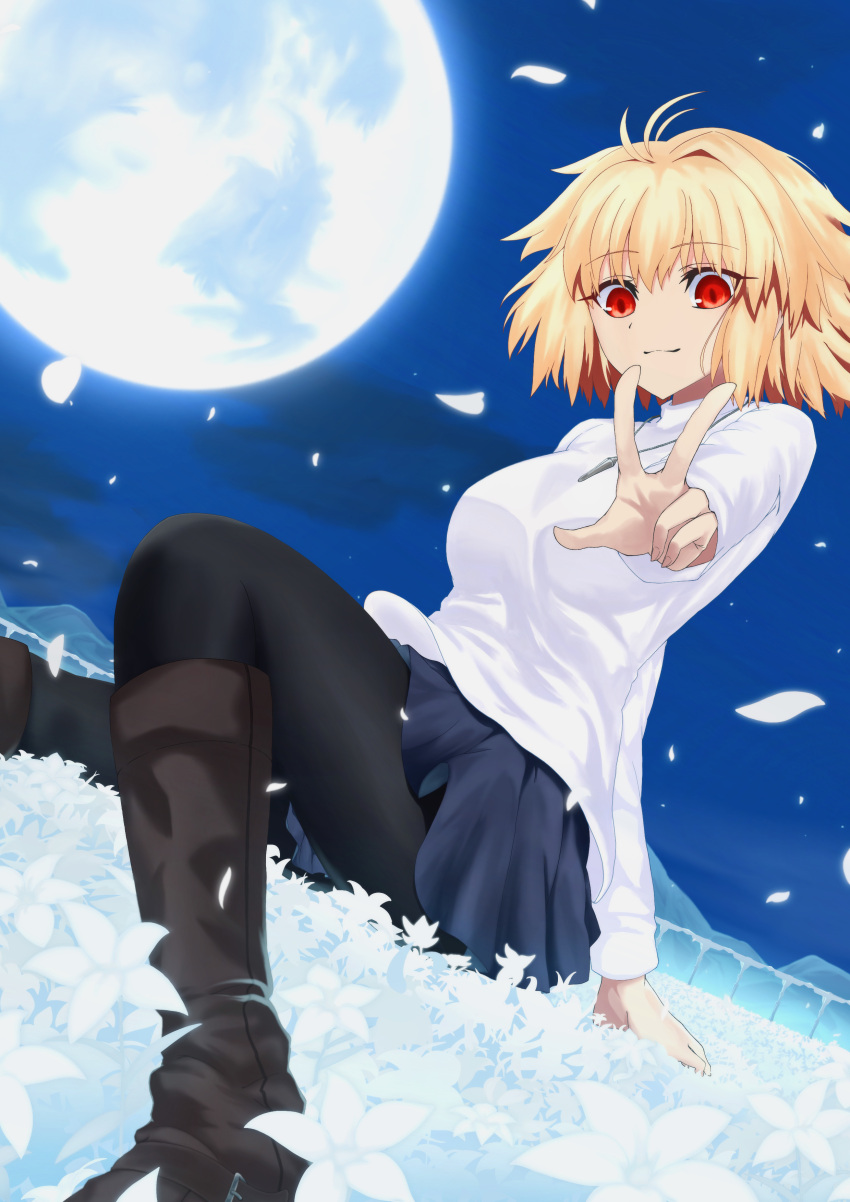 Safebooru - 1girl absurdres antenna hair arcueid brunestud arm behind ...