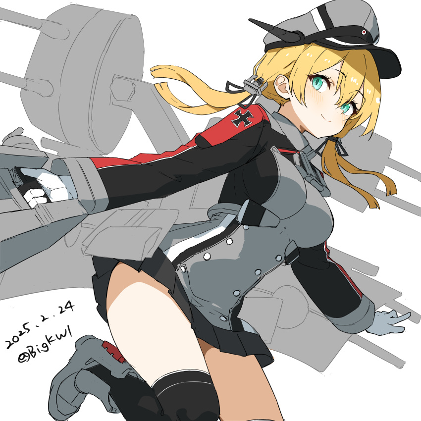 Safebooru - 1girl absurdres adapted turret anchor anchor hair ornament aqua eyes bigkwl blonde ...