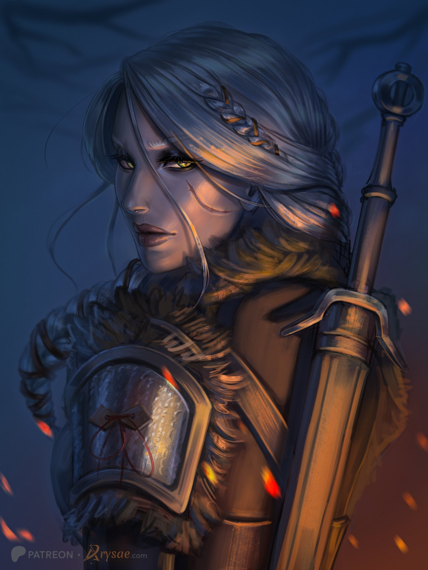 Safebooru - 1girl armor artist name arysaeart braid braided ponytail ...