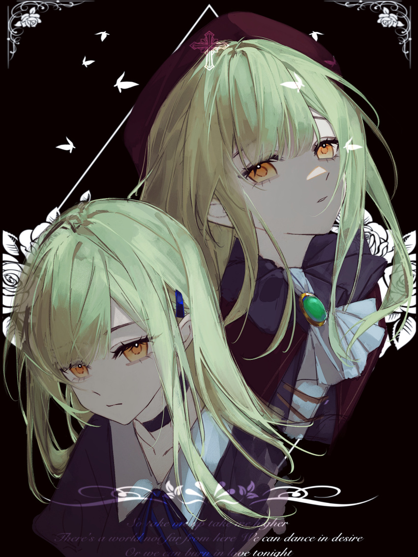 Safebooru - 2girls absurdres ascot bang dream! bang dream! it's mygo!!!!! beret black choker ...