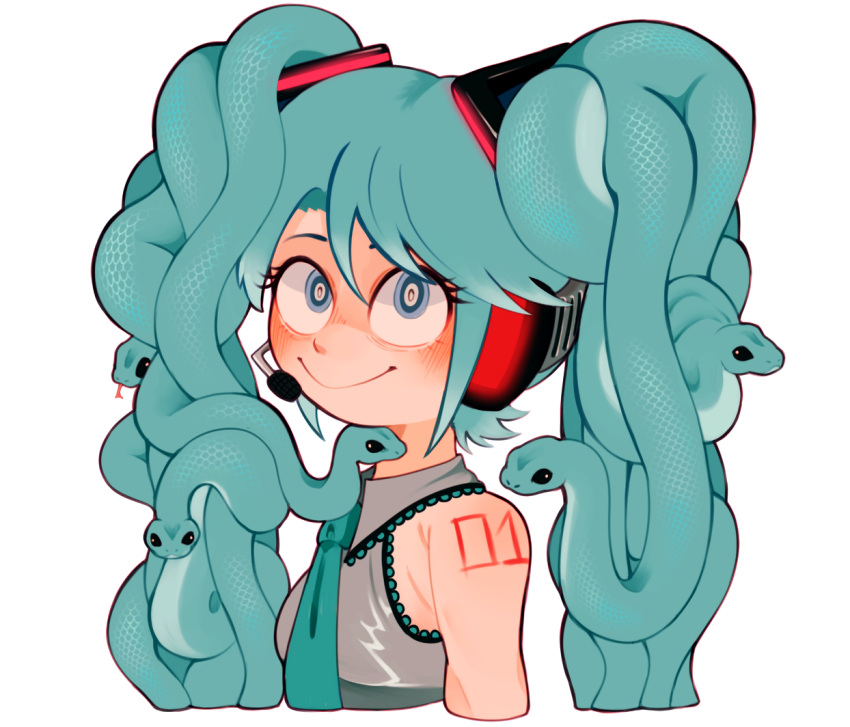 Safebooru - 1girl aqua eyes aqua hair aqua necktie clem (calmeremerald ...