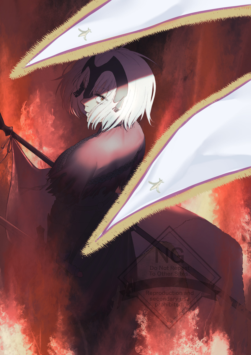 Safebooru - 1girl absurdres black capelet black dress capelet chain dress fate/grand order fate ...