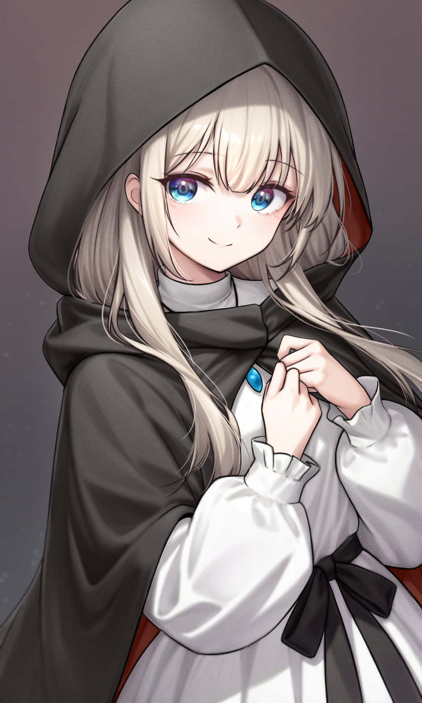 Safebooru - 1girl absurdres blue eyes blush breasts clenched hands commentary request dress ...