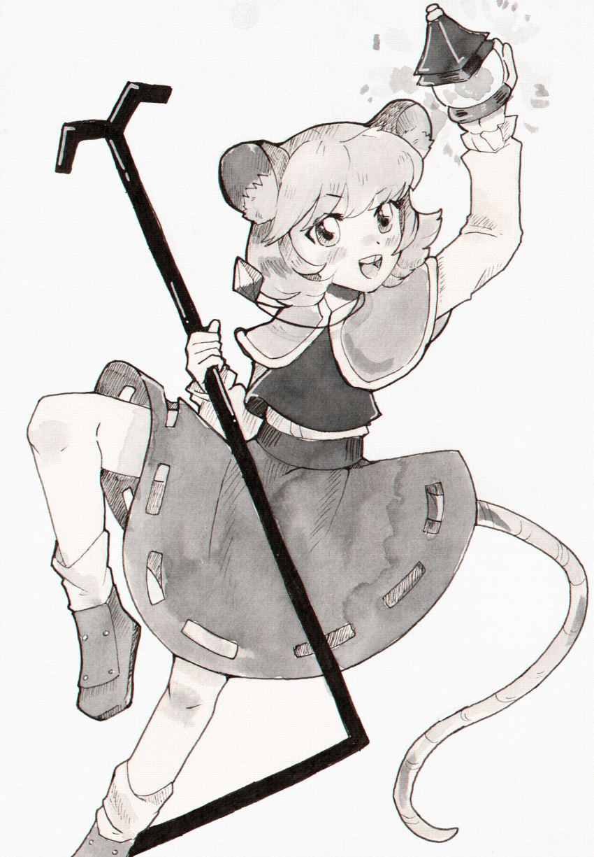 Safebooru - 1girl absurdres animal ears bishamonten's pagoda capelet crystal dowsing rod dungeon ...