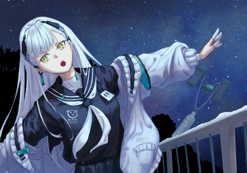 Safebooru - 1girl absurdres ak-alfa (girls' frontline) black neckerchief black serafuku black ...