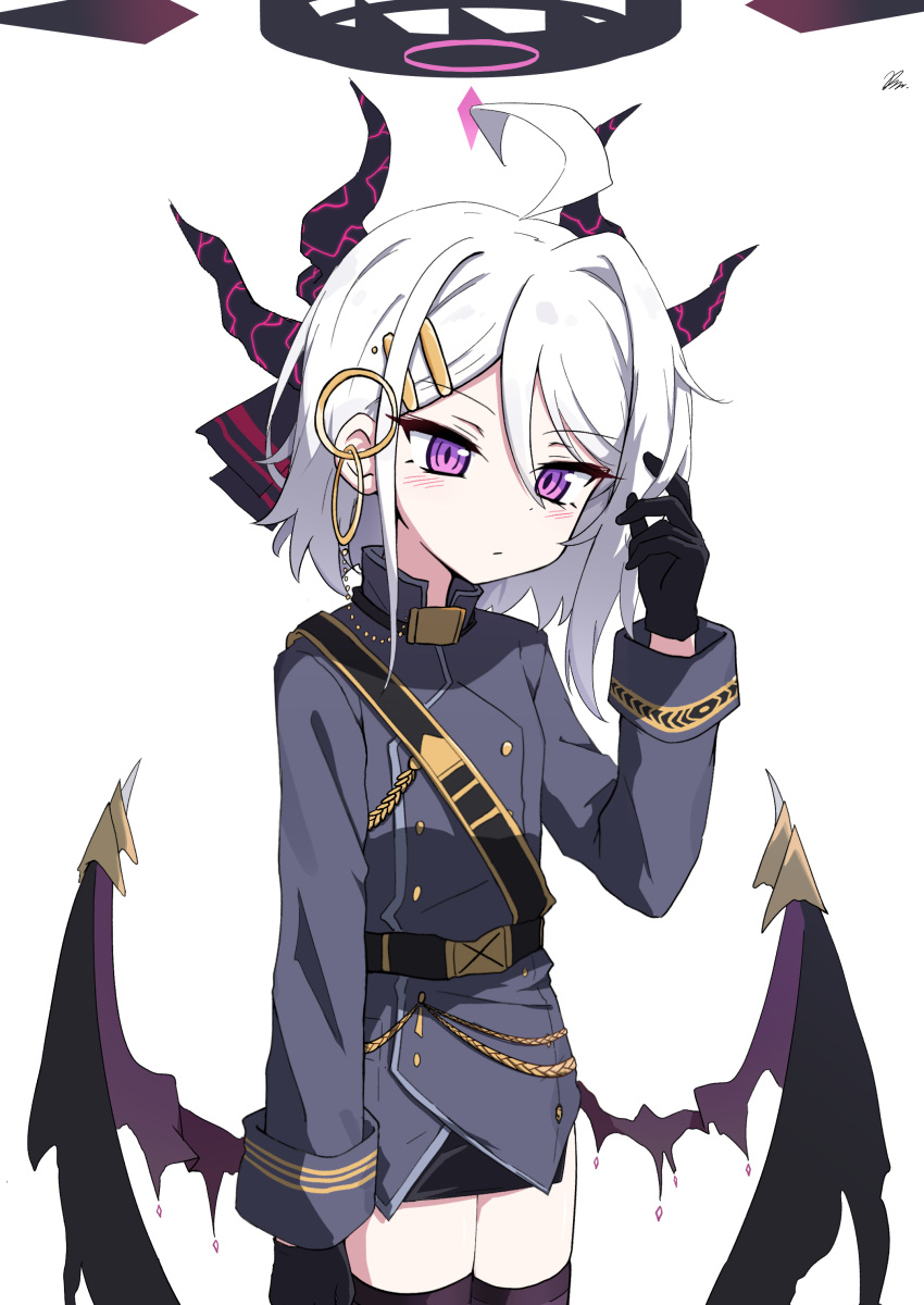 Safebooru - 1girl absurdres ahoge alternate hair length alternate hairstyle black gloves black ...