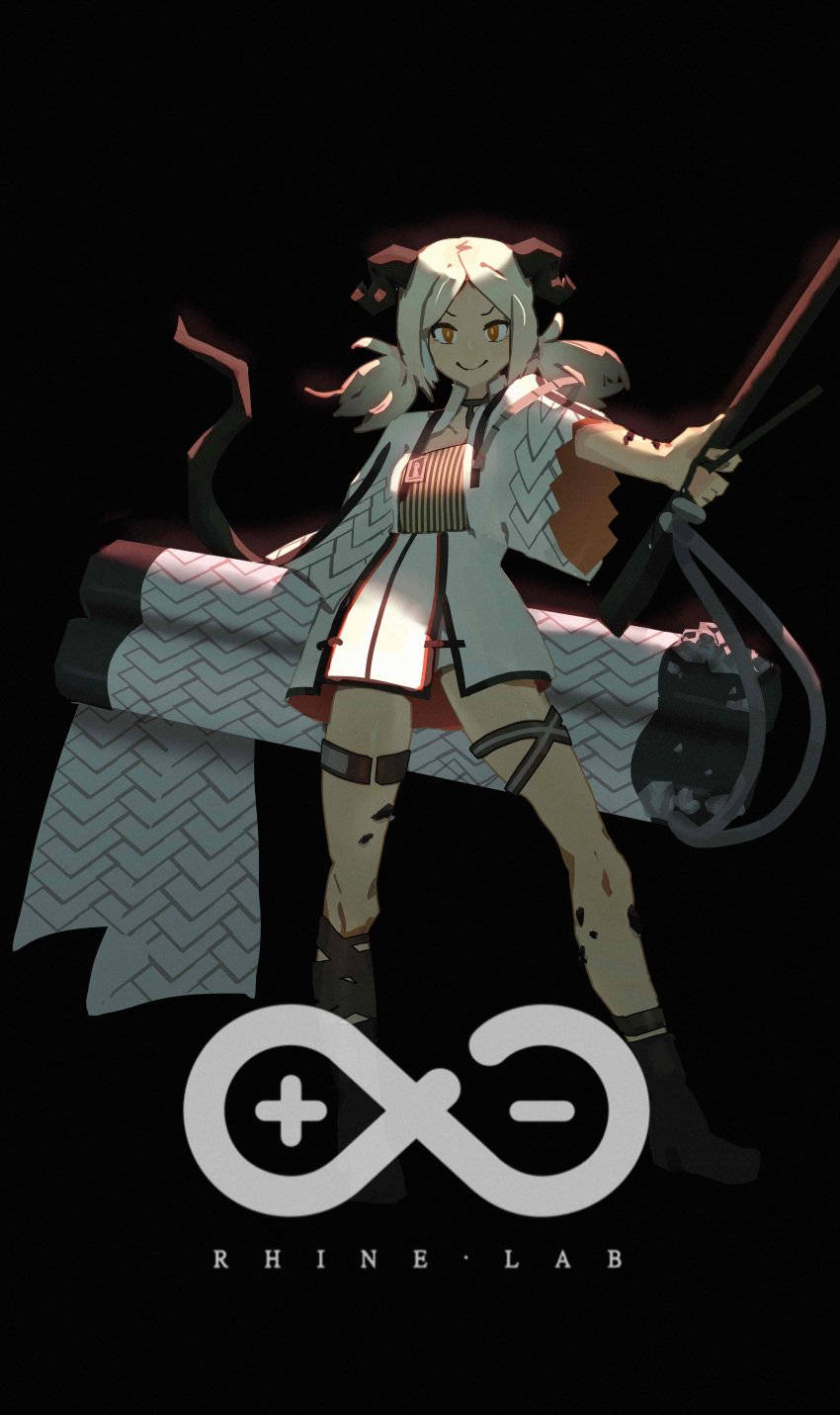 Safebooru - 04c0 1girl absurdres arknights blonde hair choker demon ...