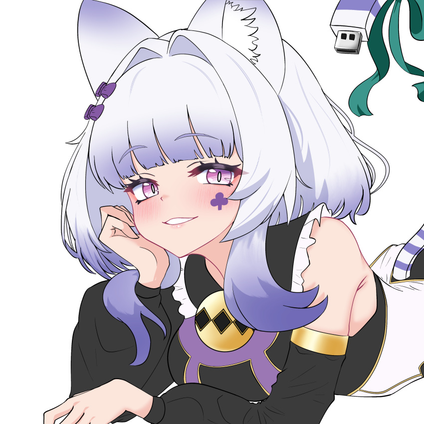 Safebooru - 1girl absurdres animal ears armpit crease blush breasts cat ...