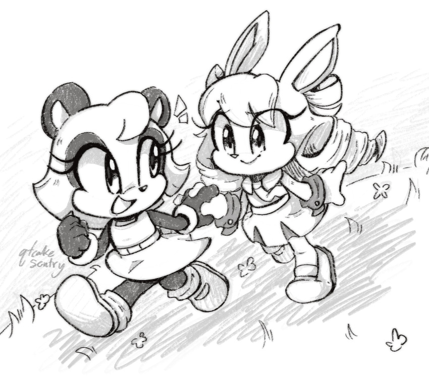 Safebooru - 2girls animal ears anya the rabbit dress furry furry female ...