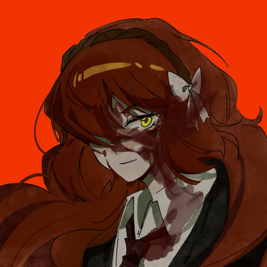 Safebooru - 1girl black jacket blood blood in hair blood on clothes ...