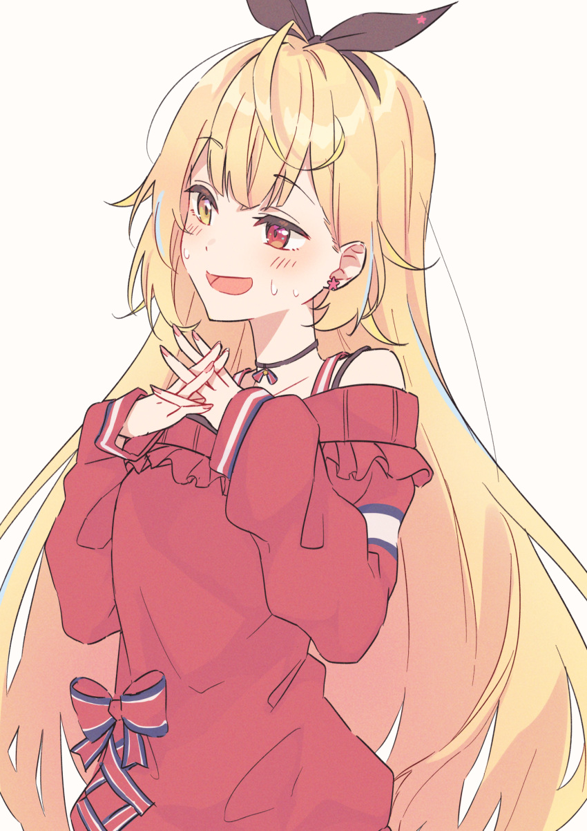 Safebooru - 1girl blonde hair blush choker dress earrings hairband ...