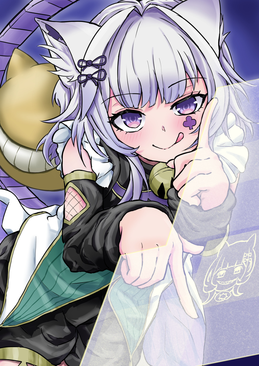 Safebooru - 1girl absurdres animal ear fluff animal ears blue ...