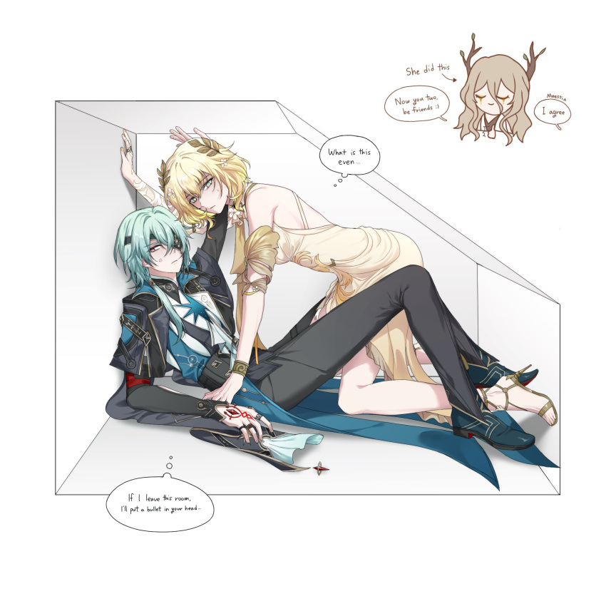 Safebooru - aglaea (honkai: star rail) anaxa (honkai: star rail) aqua ...