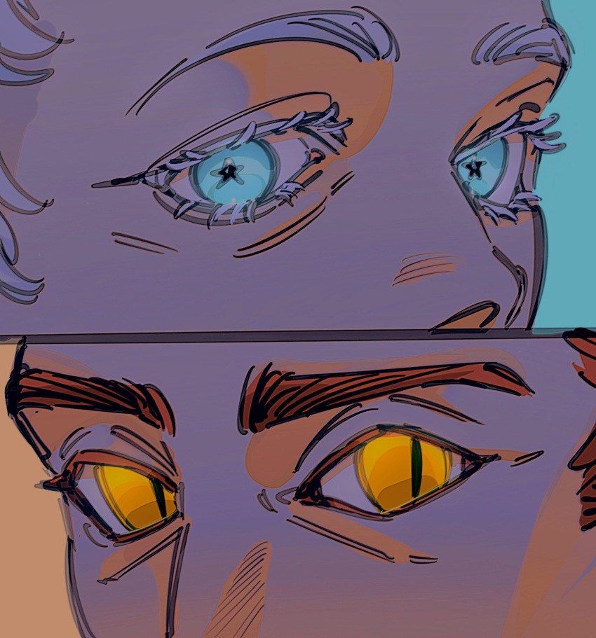 Safebooru - 2boys angel aziraphale (good omens) blue eyes close-up ...